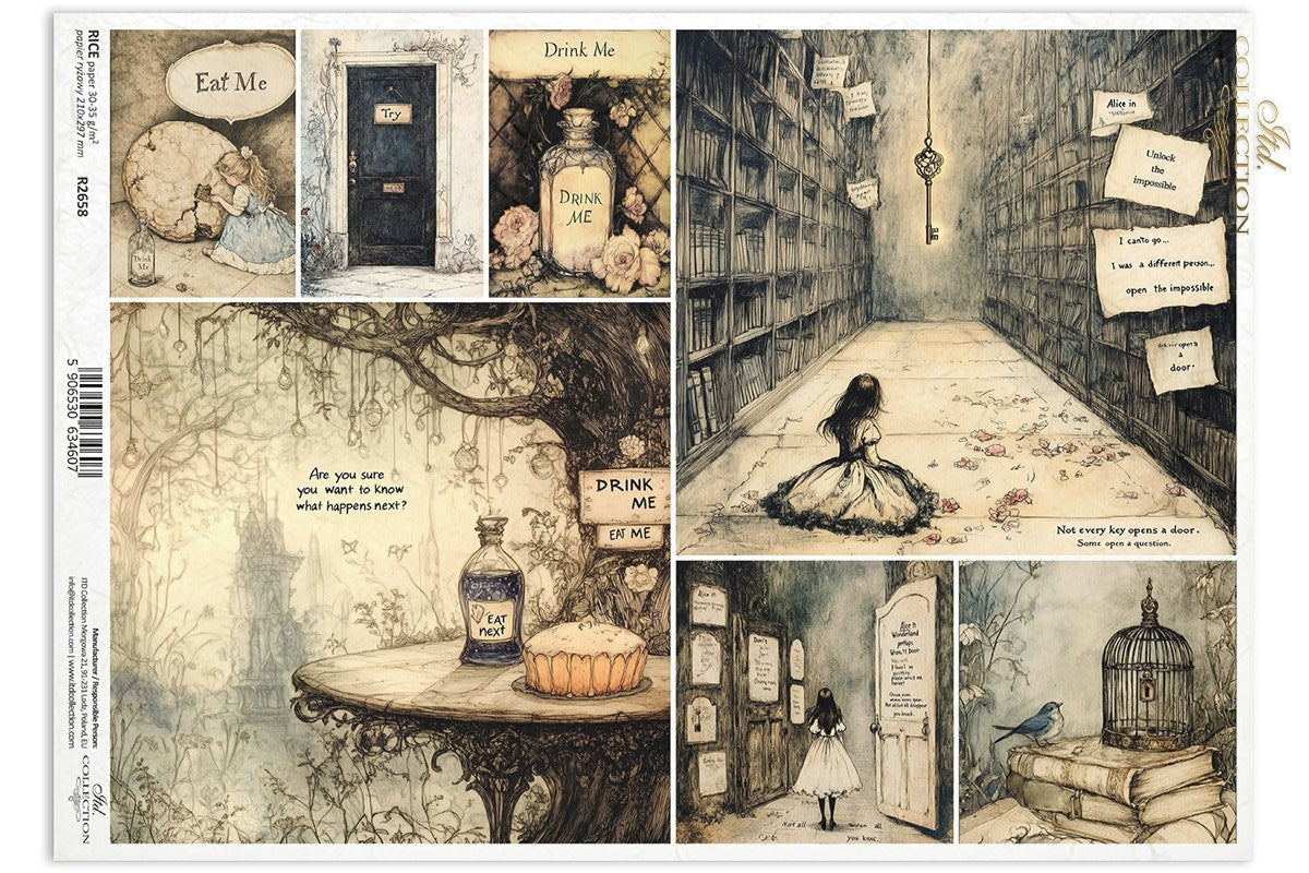 Decoupage Rice Paper - Alice's Magic II – Ninnys Napkins